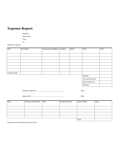 Download Blank Expense Report Form | PDF | FreeDownloads.net