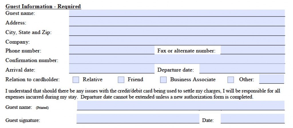 Download Marriott Credit Card Authorization Form Template | PDF ...