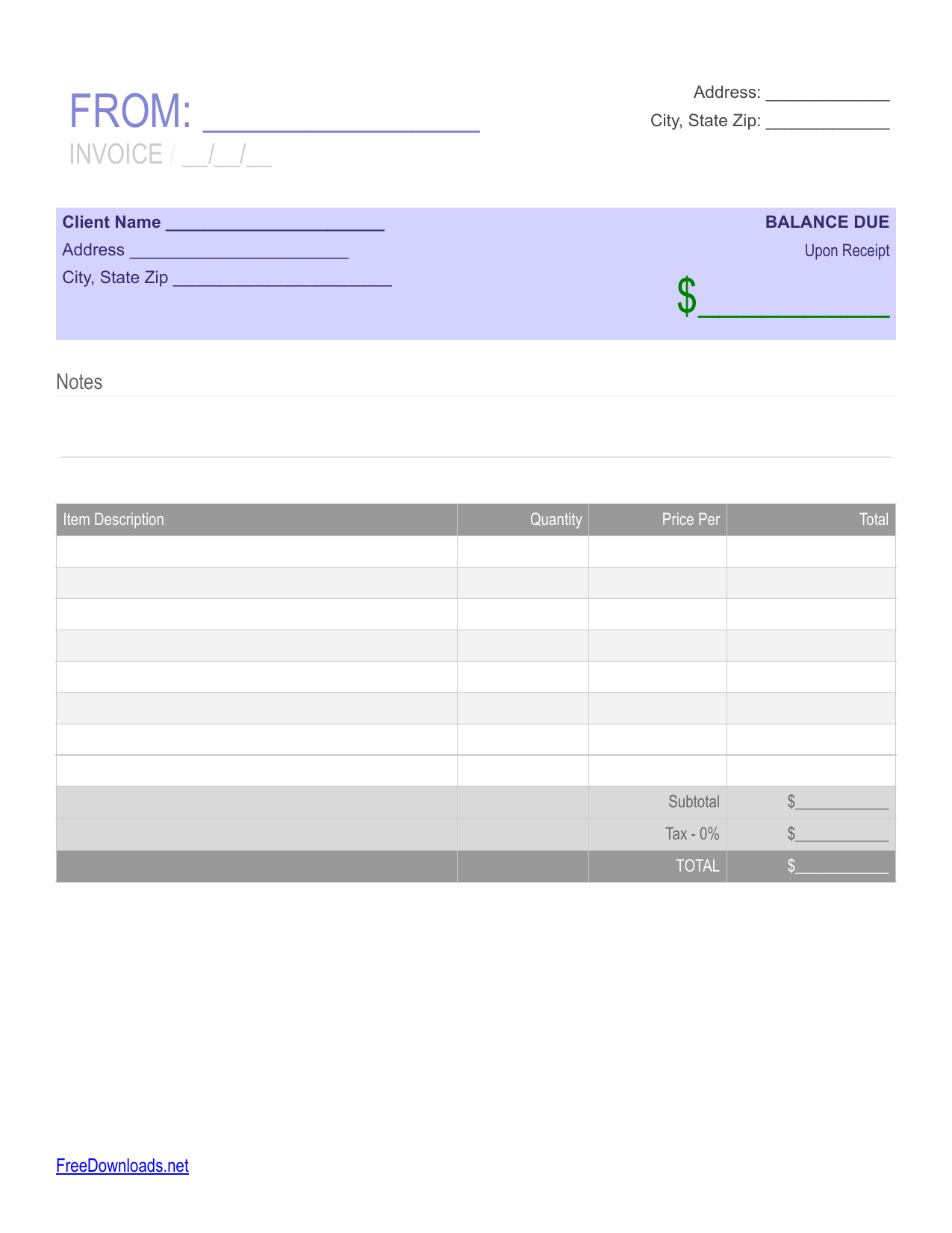 Receipts Template Pdf DocTemplates